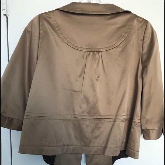 Zara | Jackets & Coats | Zara Gold Satin Cropped Jacket | Poshmark